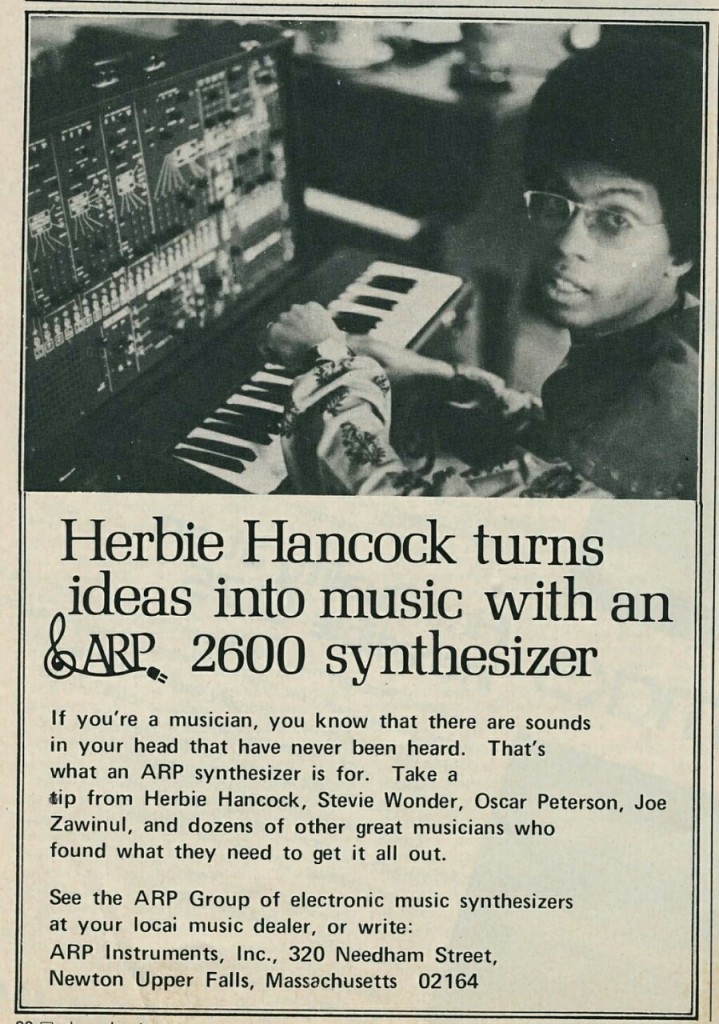 Herbie Hancock, ARP ad from 1972 - That Eric Alper