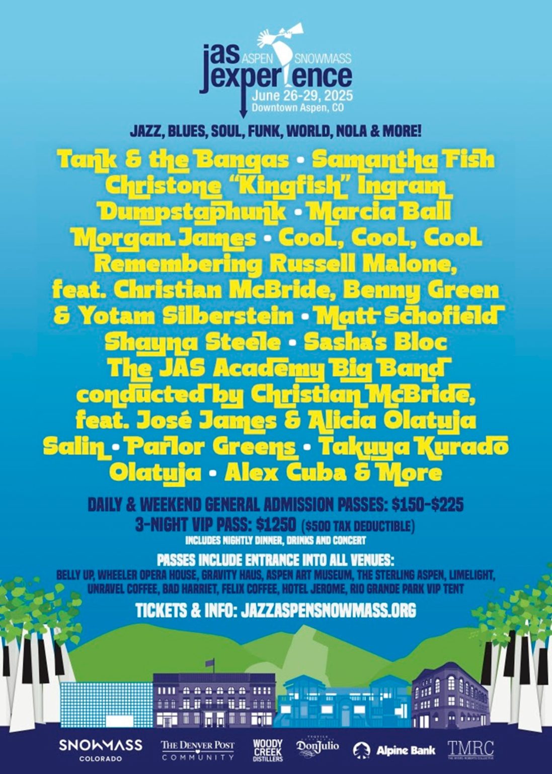 Jazz Aspen Snowmass 2025: Star-Studded Lineup Announced for JAS June ...