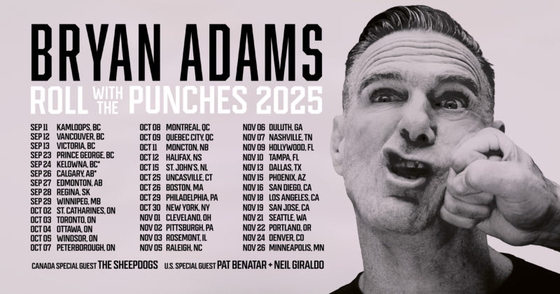 Bryan Adams Announces North American Tour Dates As Part Of “Roll With ...