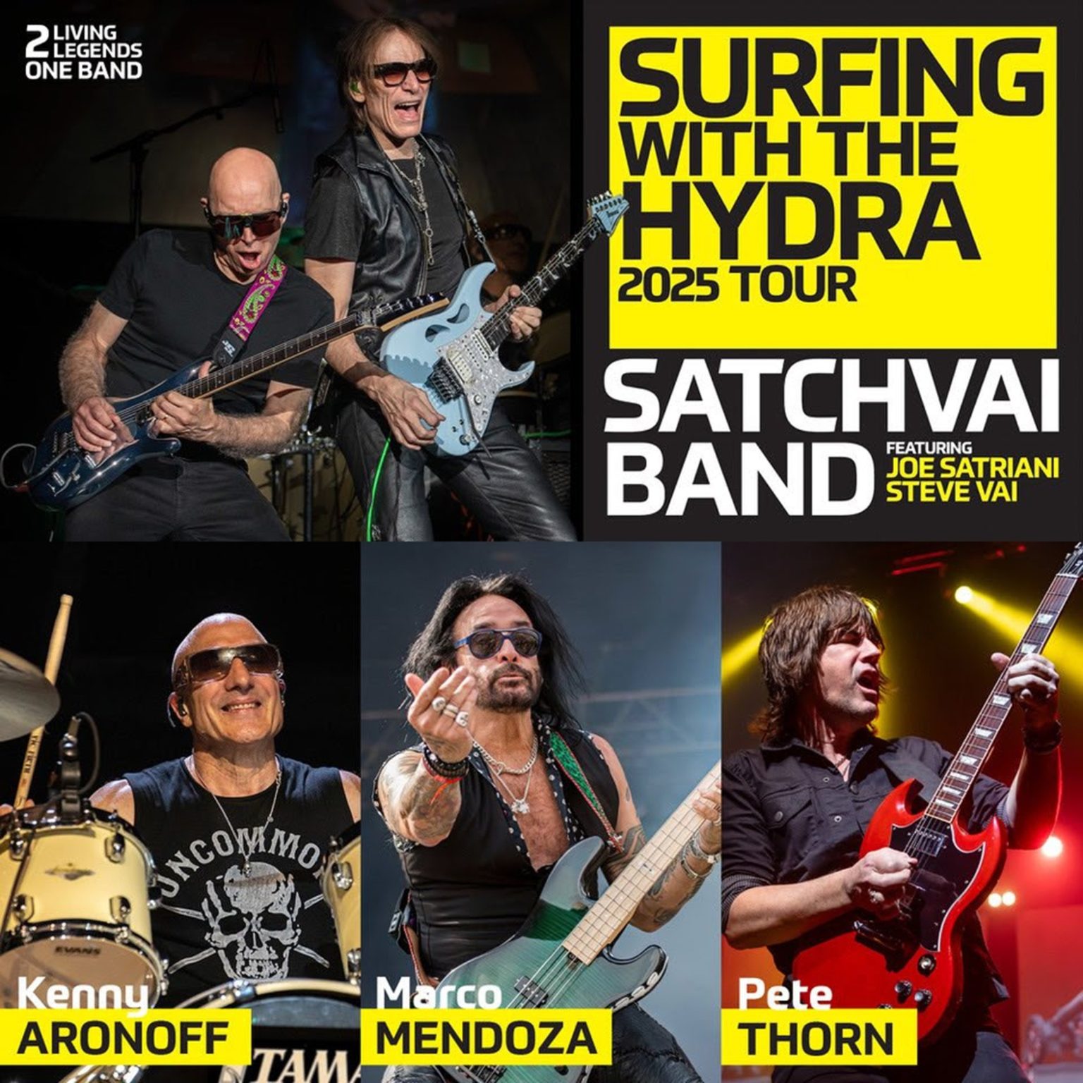 Joe Satriani and Steve Vai Unleash Supergroup SATCHVAI Band with Kenny ...