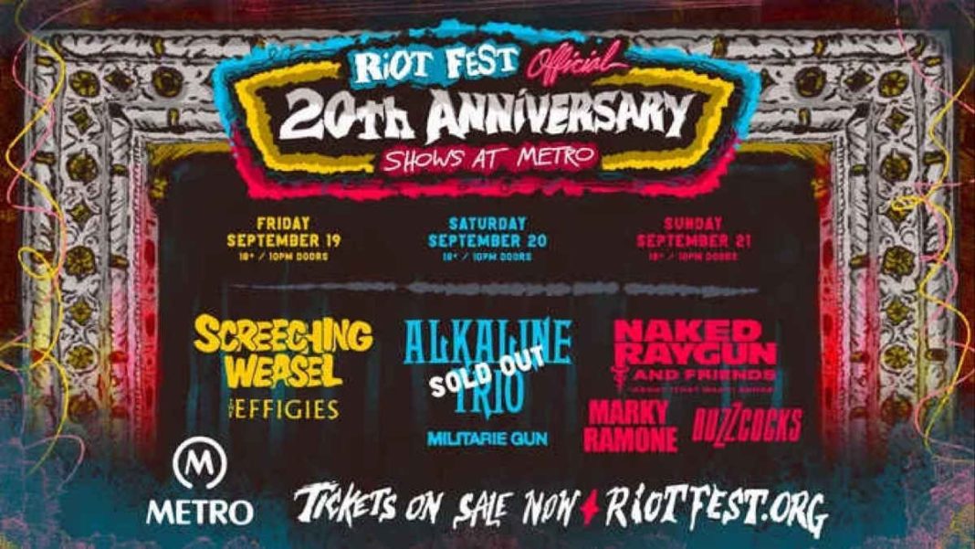 Riot Fest 20th Anniversary Returns to Metro with Naked Raygun Alkaline ...