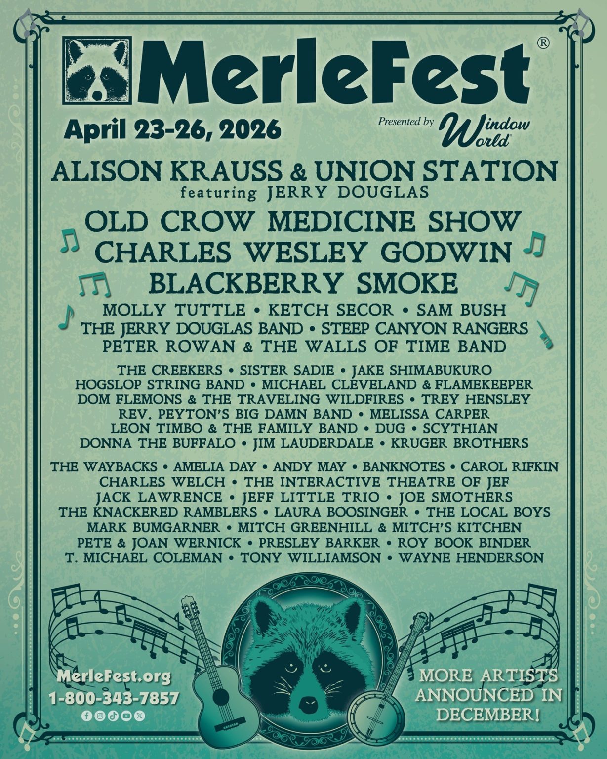 MerleFest 2026 Brings Alison Krauss & Union Station, Old Crow Medicine ...