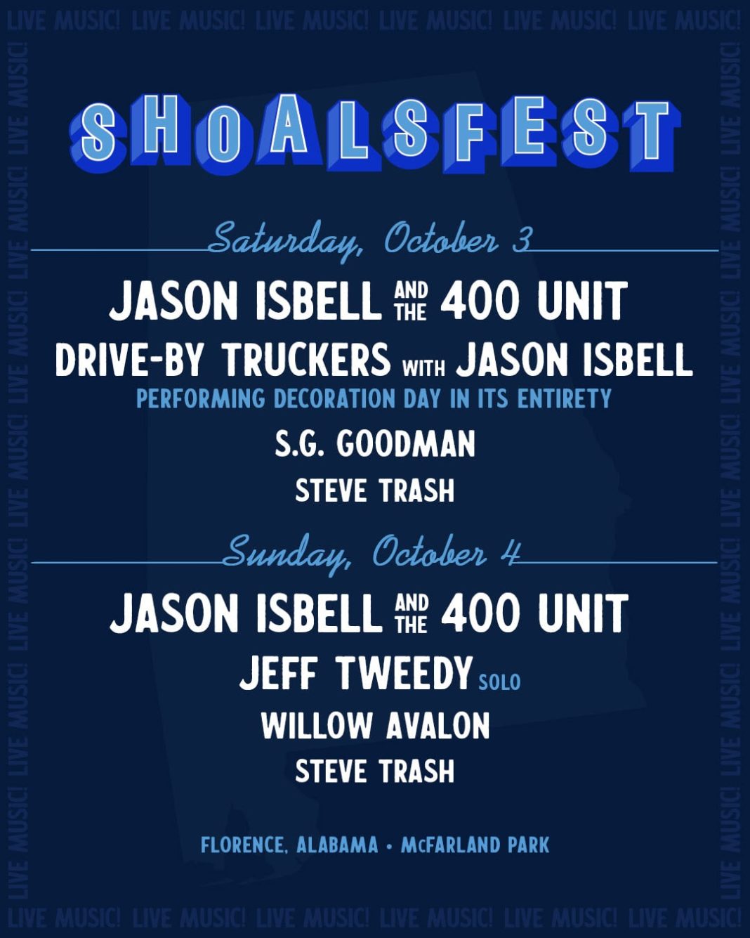 Jason Isbell Reveals the ShoalsFest 2026 Lineup Featuring Drive-By ...